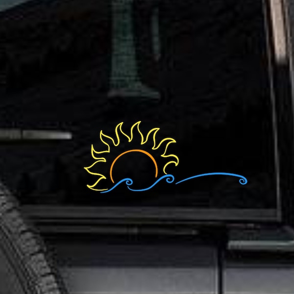 Beach Car Decal - Etsy
