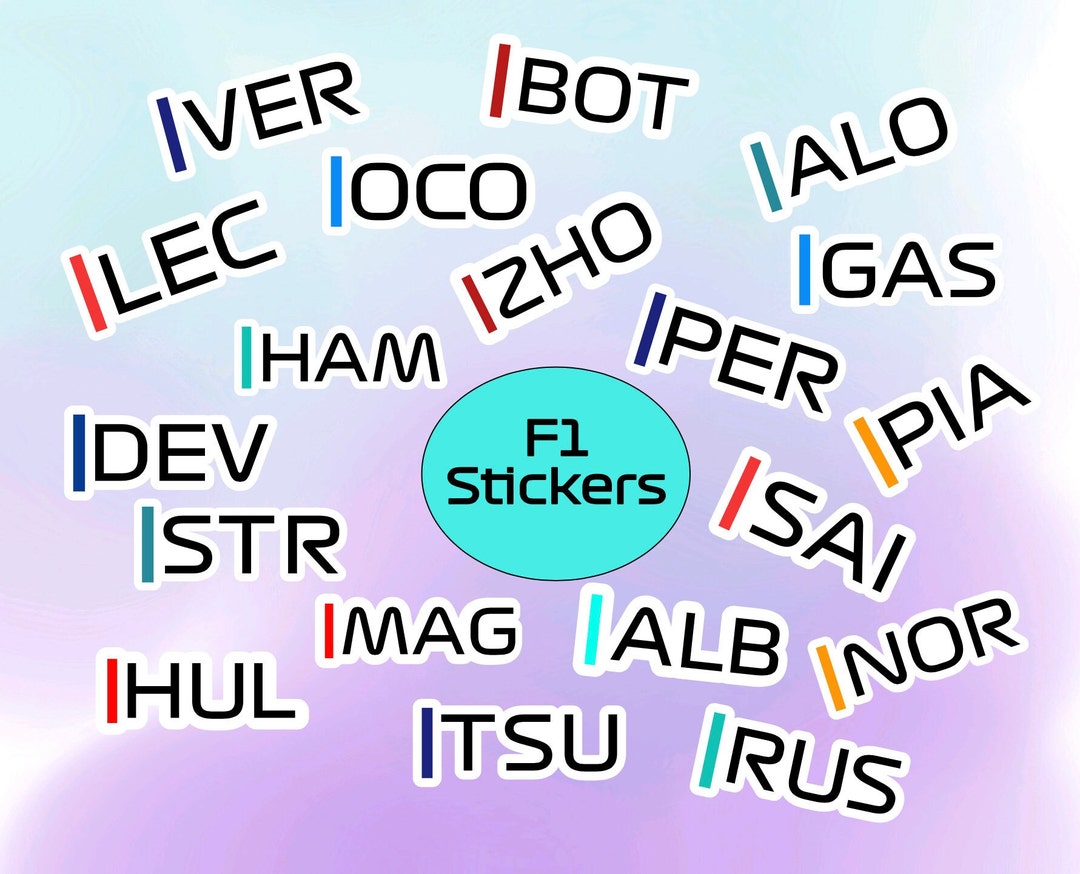 Formula 1 Sticker | F1 Sticker | F1 Driver Sticker | Max Verstappen ...