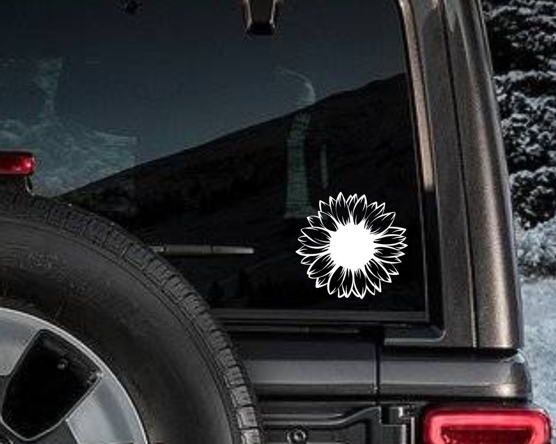 Sunflower Decal for Car | Sunflower Sticker for Laptop | Sunflower Car ...