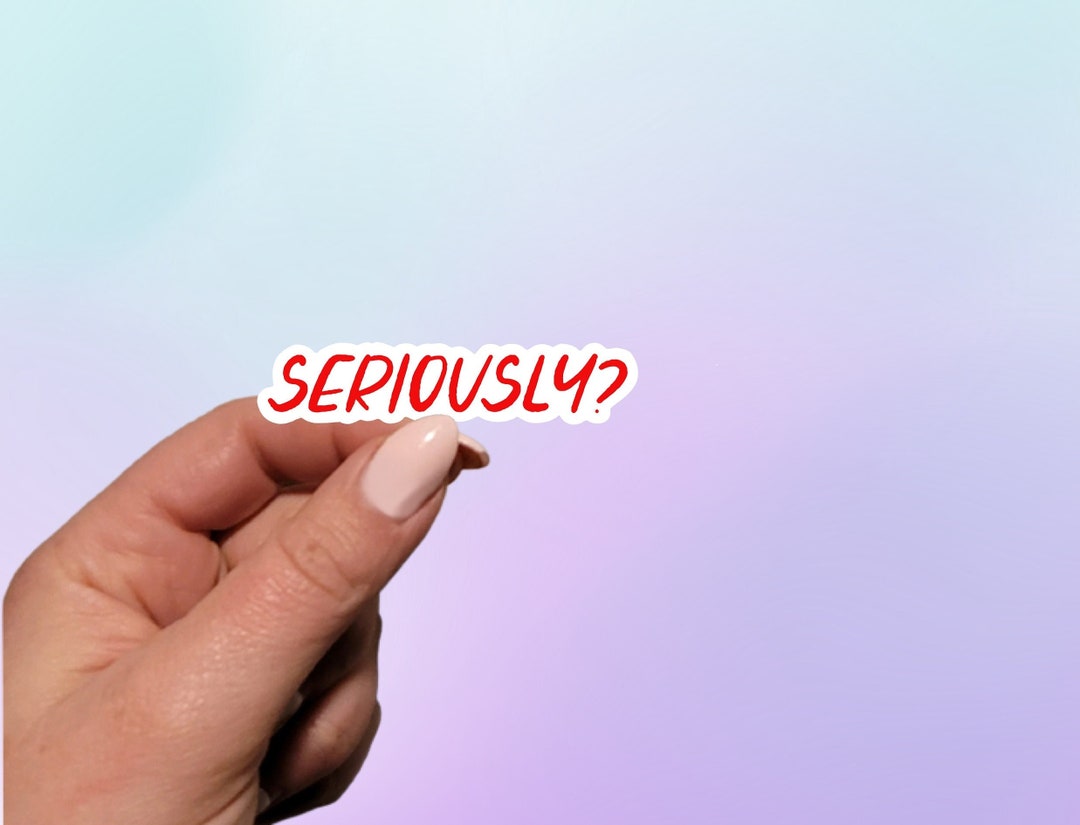 Seriously? Sticker | Sarcastic Planner Sticker | Notebook Sticker ...