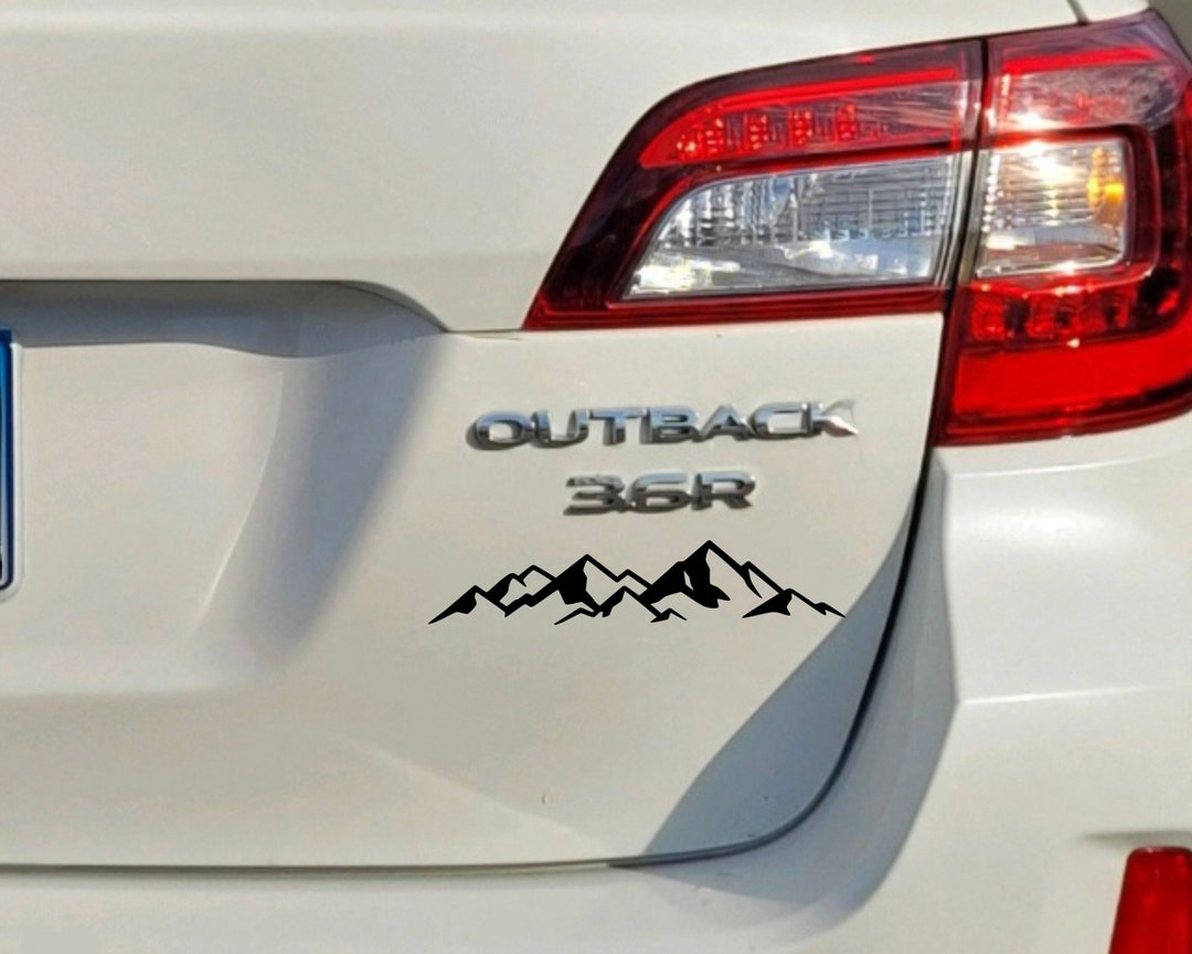 Mountains Car Decal | Mountain Trees Car Sticker | Adventurer Sticker ...