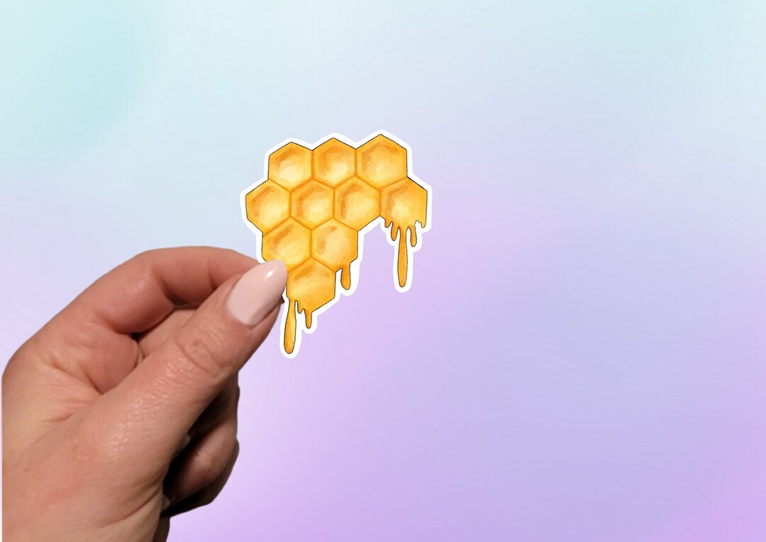 Honey Comb Sticker | Melting Honey Sticker | Honey Bee Sticker | Honey ...