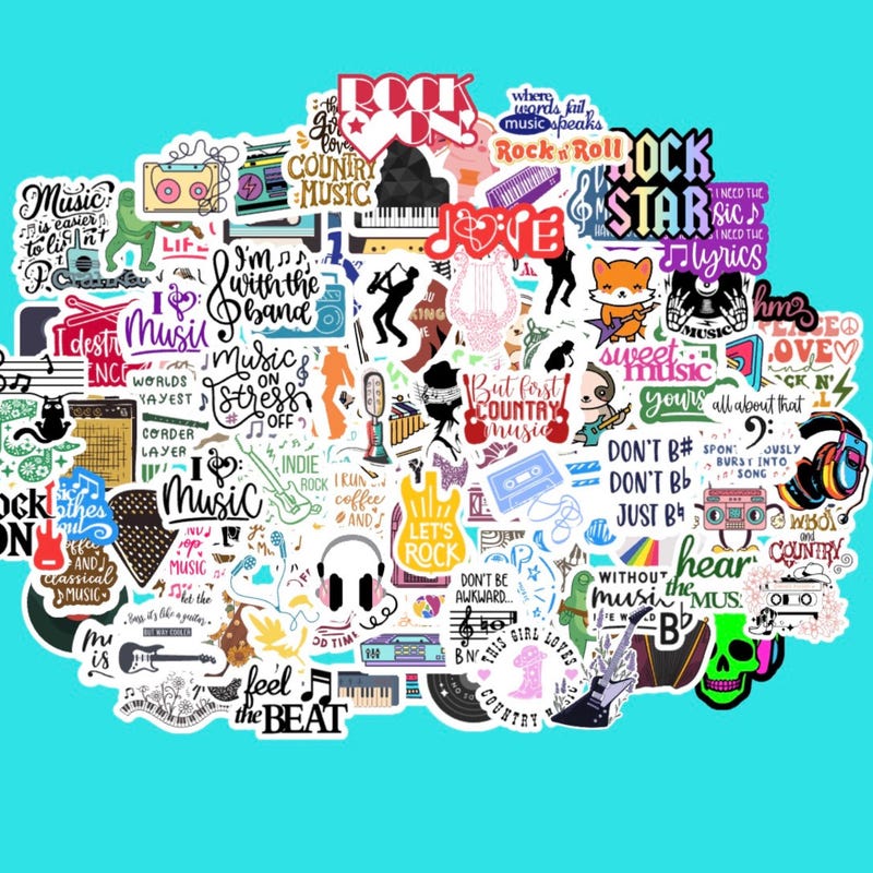 Music sticker bulk - Etsy Polska