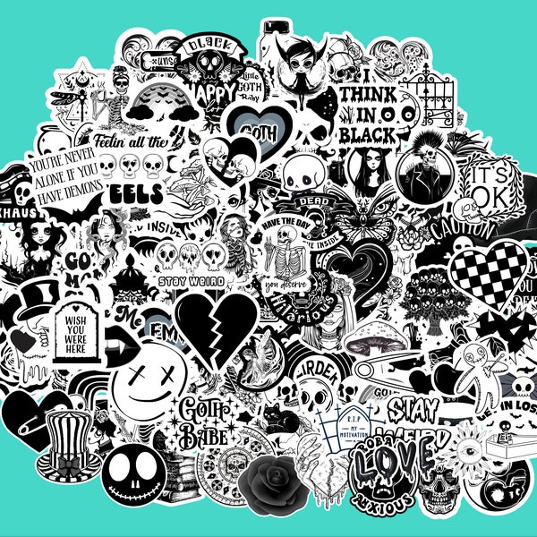 Buy Black White Stickers Online In India - Etsy India
