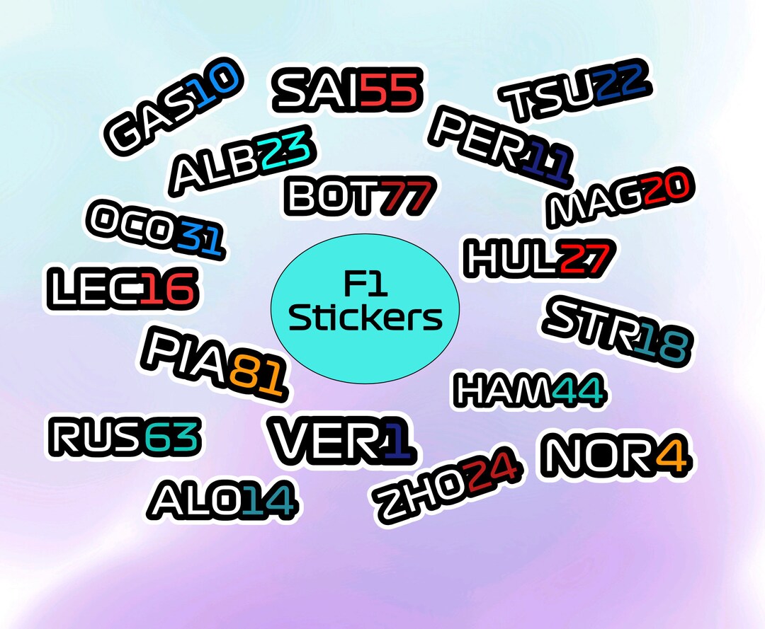 Formula 1 Sticker | F1 Sticker | F1 Driver Sticker | Sebastian Vettel ...