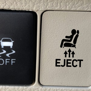 Eject Blank Button Decal for Car | Blank Button Car Sticker | Eject ...