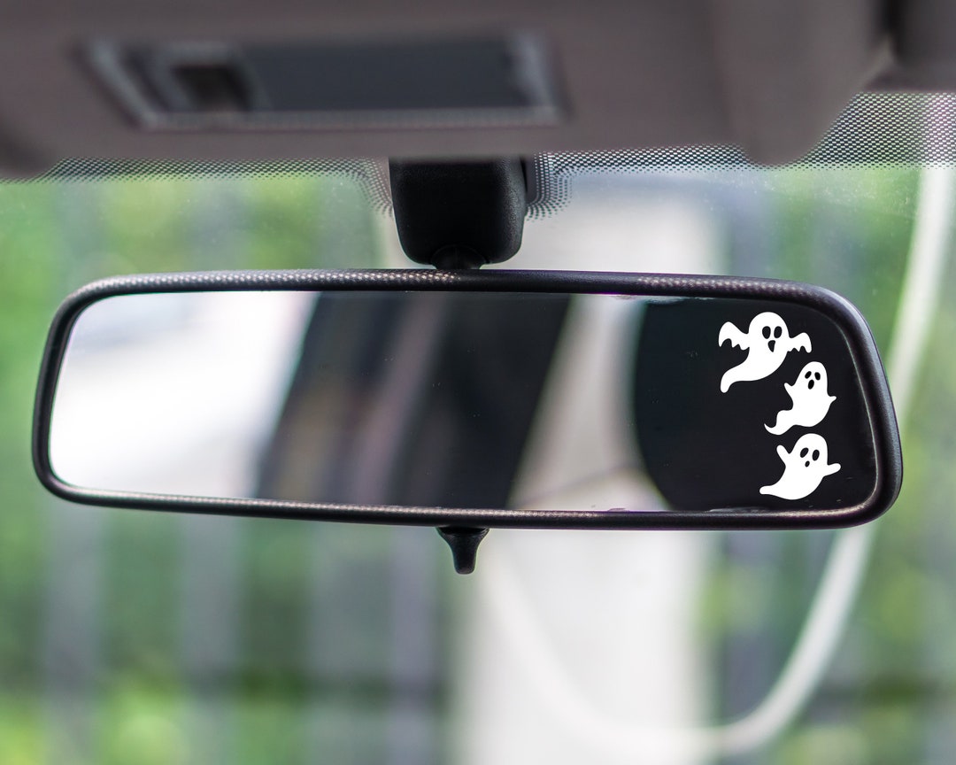 Ghost Rearview Mirror Decal | Small Car Decals | Halloween Car ...