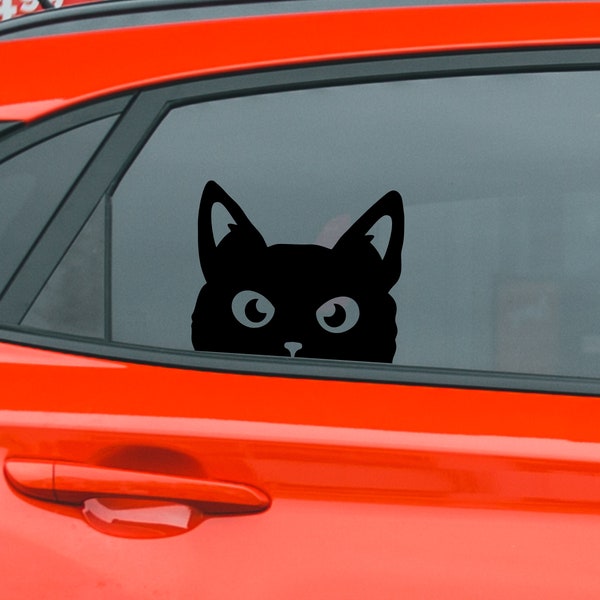 Peekaboo Cat Decal Car - Etsy