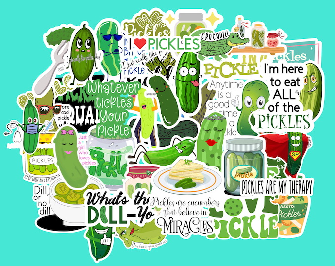 Pickle Sticker Pack Stickers Stickers for Laptop Water Bottle Sticker ...