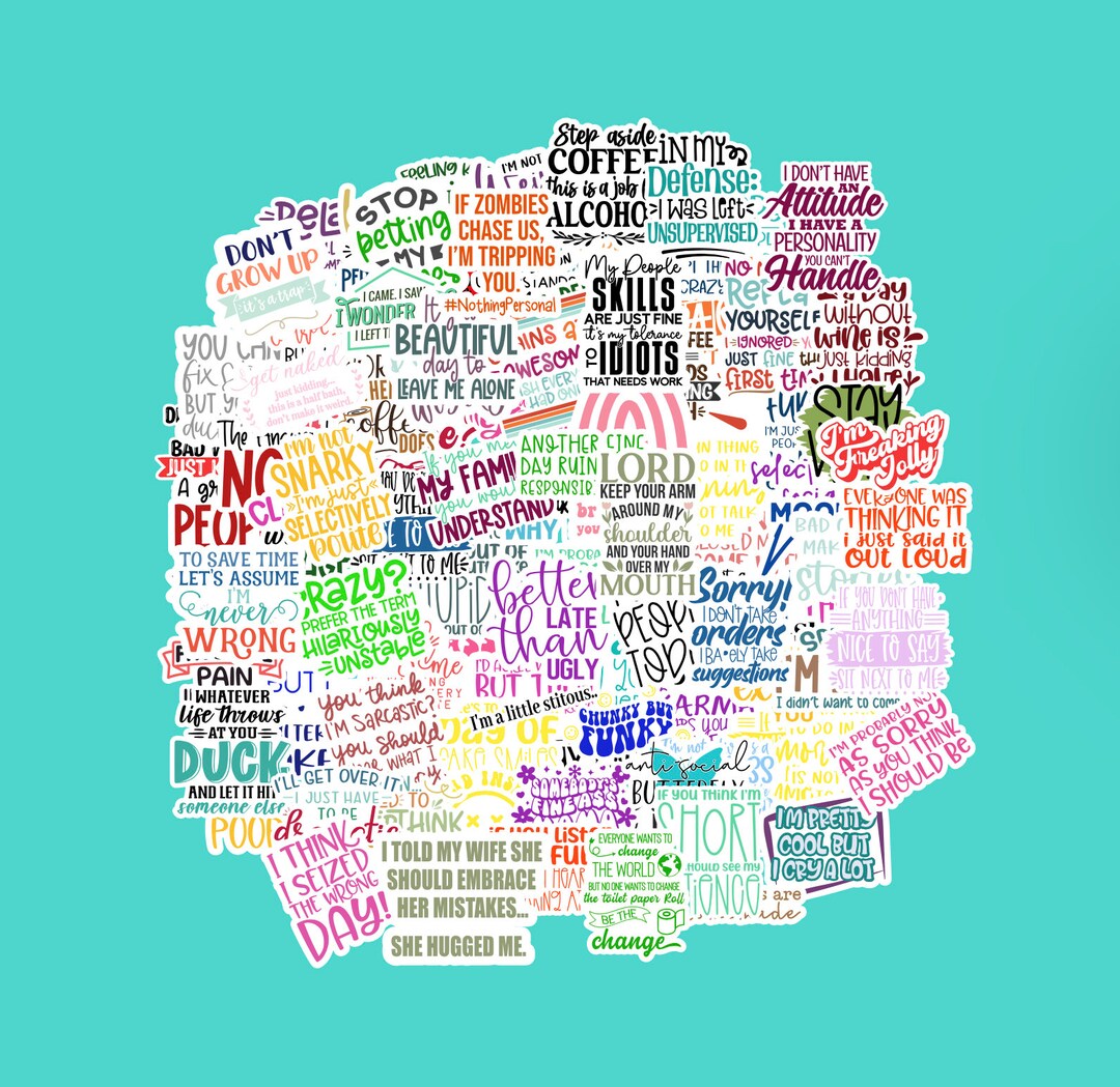 Funny Sarcastic Phrase Stickers - Laptop, Water Bottle Vinyl Decals - Etsy