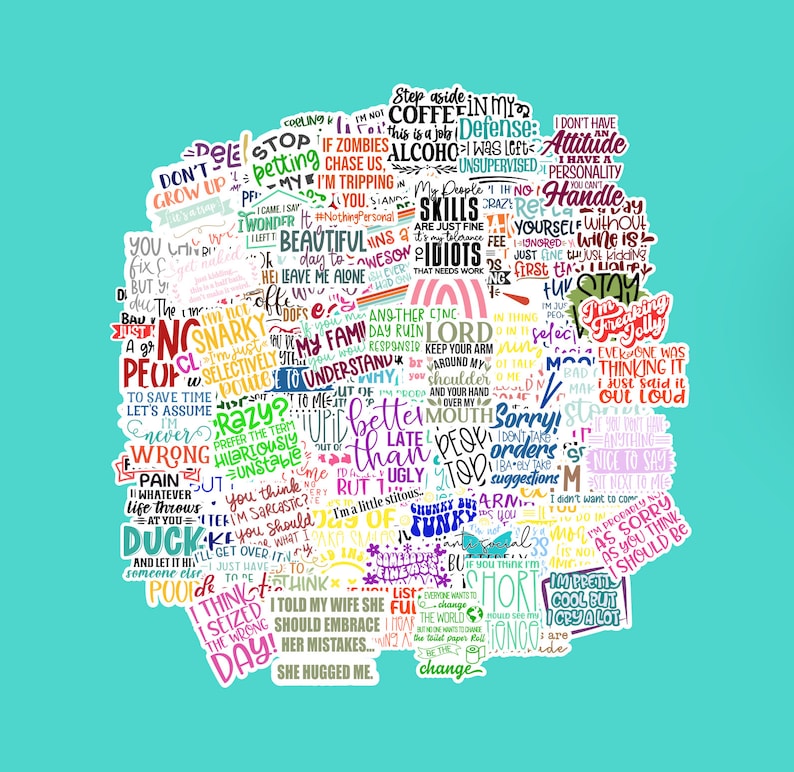 Funny Sarcastic Phrase Stickers - Laptop, Water Bottle Vinyl Decals - Etsy