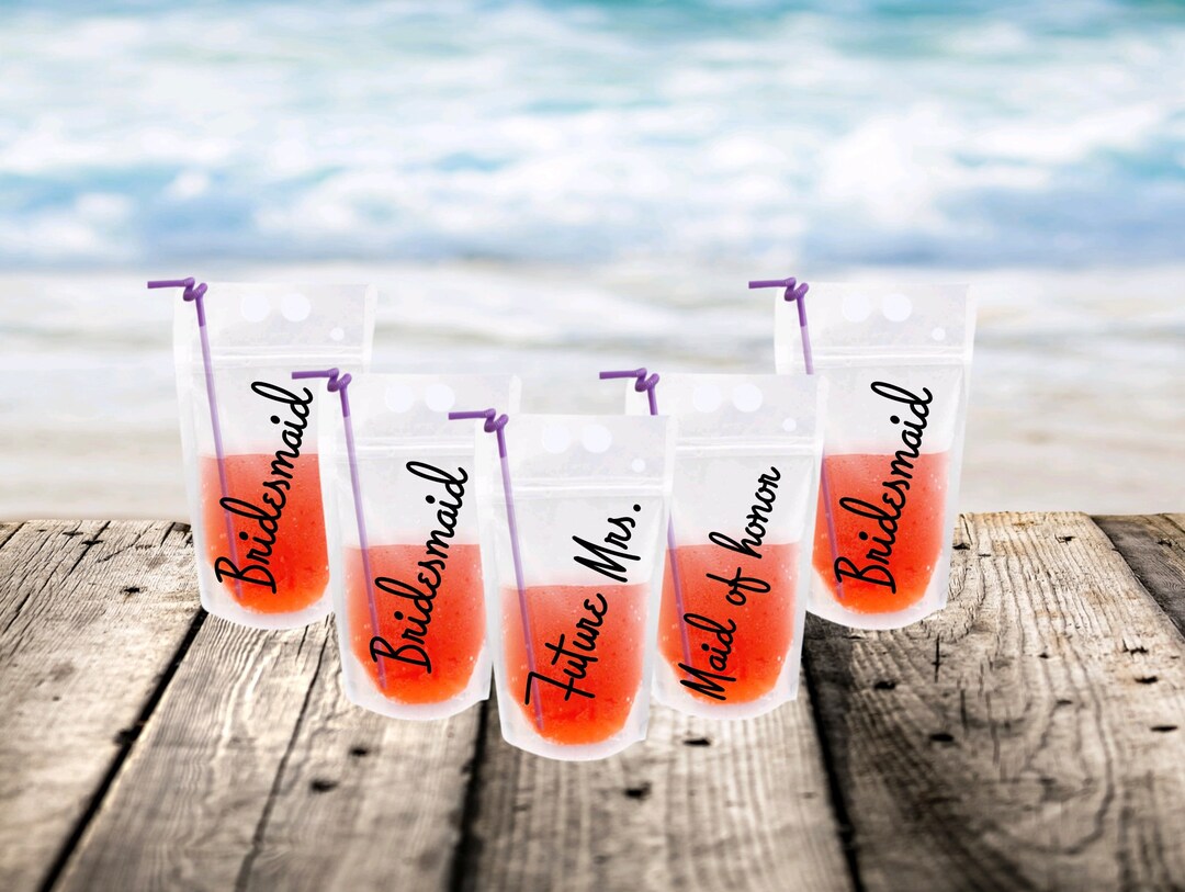 Bridal Party Drink Pouches | Bachelorette Party Drink Pouches | Party ...