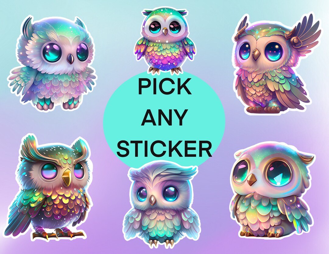 Owl Stickers | Pick Any Sticker | Pretty Owl Stickers | Laptop Sticker ...