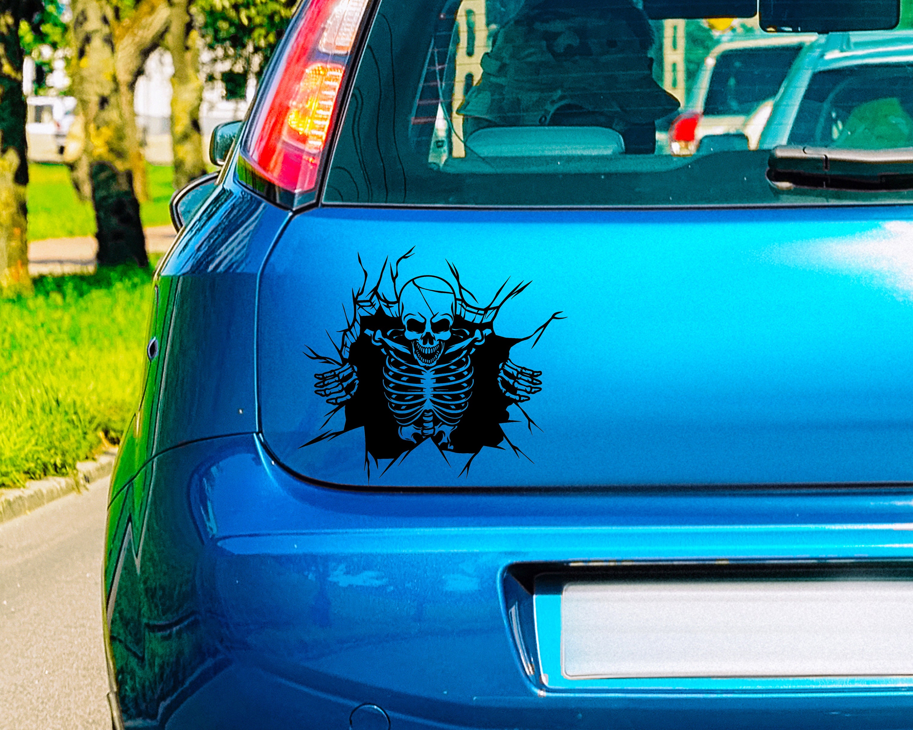 Skeleton Decal | Truck Window Decal | Skeleton Decal for Car | Goth Car ...