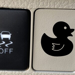 Duck Blank Button Decal for Car | Blank Button Car Sticker | Duck ...