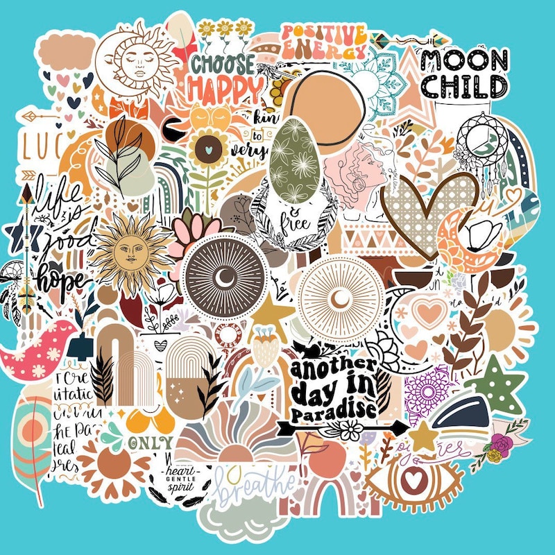 Boho Style Stickers - Etsy
