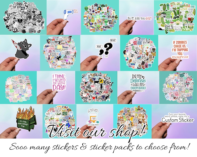 Funny Offensive Adult Sticker Pack: Waterproof Vinyl Decals - Etsy