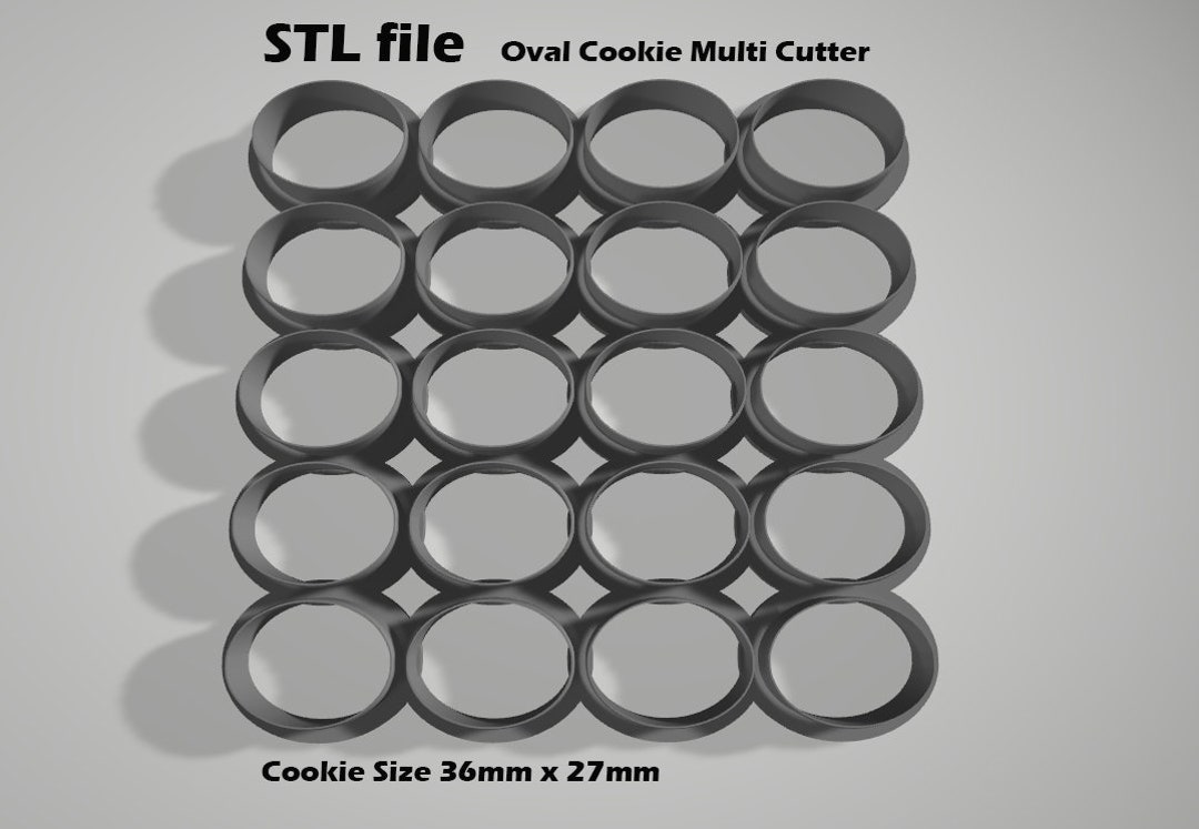 Oval Cookie Multi Cutter | Cuts 20 Oval Cookies at Once | With ...