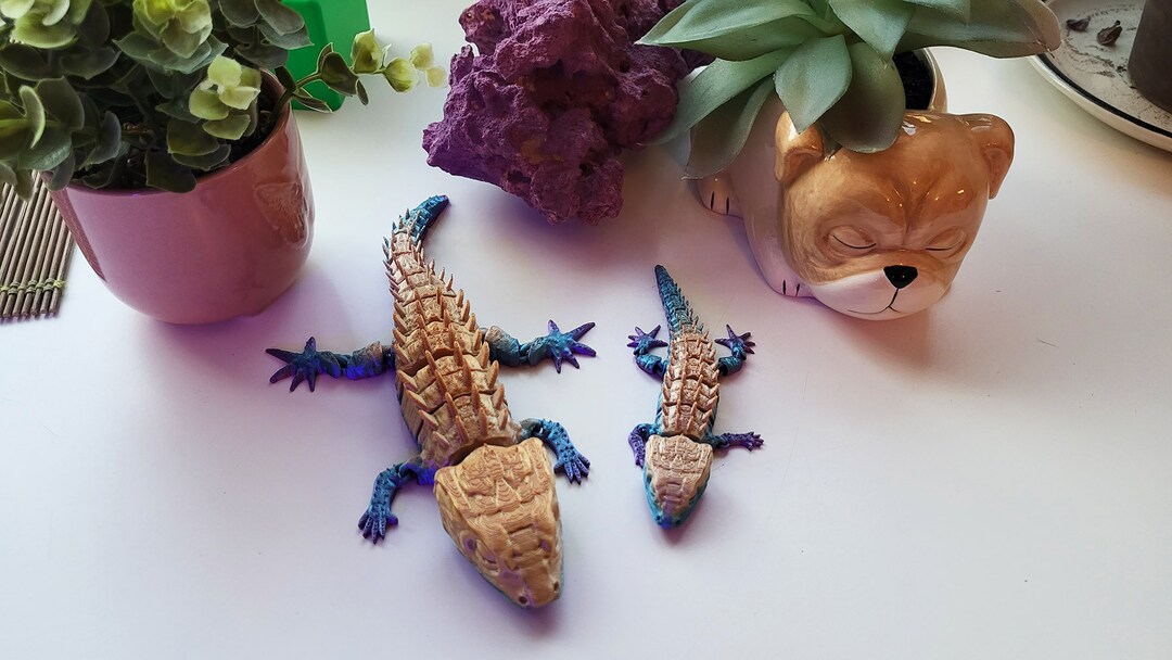 3D Printed Garden Lizards, Fully Articulated Flexi Fidget Toy ...