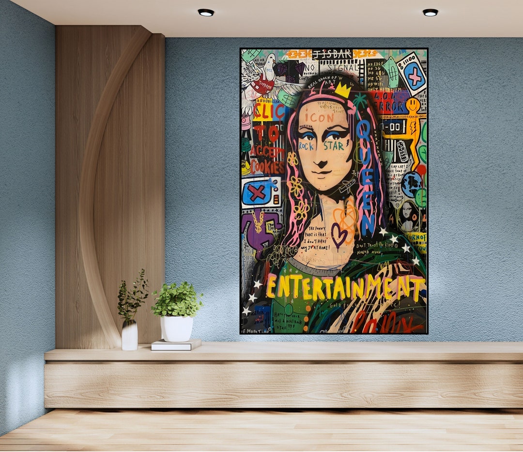 Mona Lisa Da Vinci Queen Icon 100% Hand Painted Oil Painting on Canvas ...