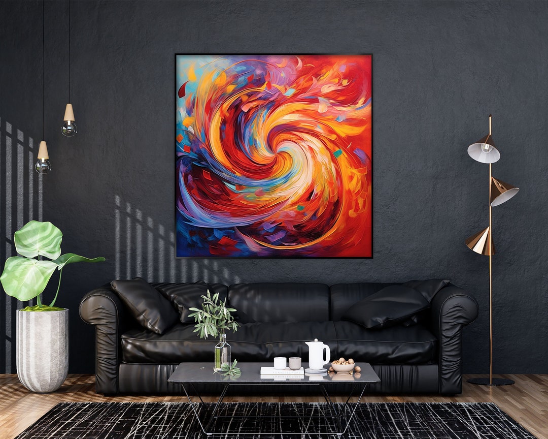 Colorful Hurricane 100% Hand Painted Abstract Oil Painting - Etsy