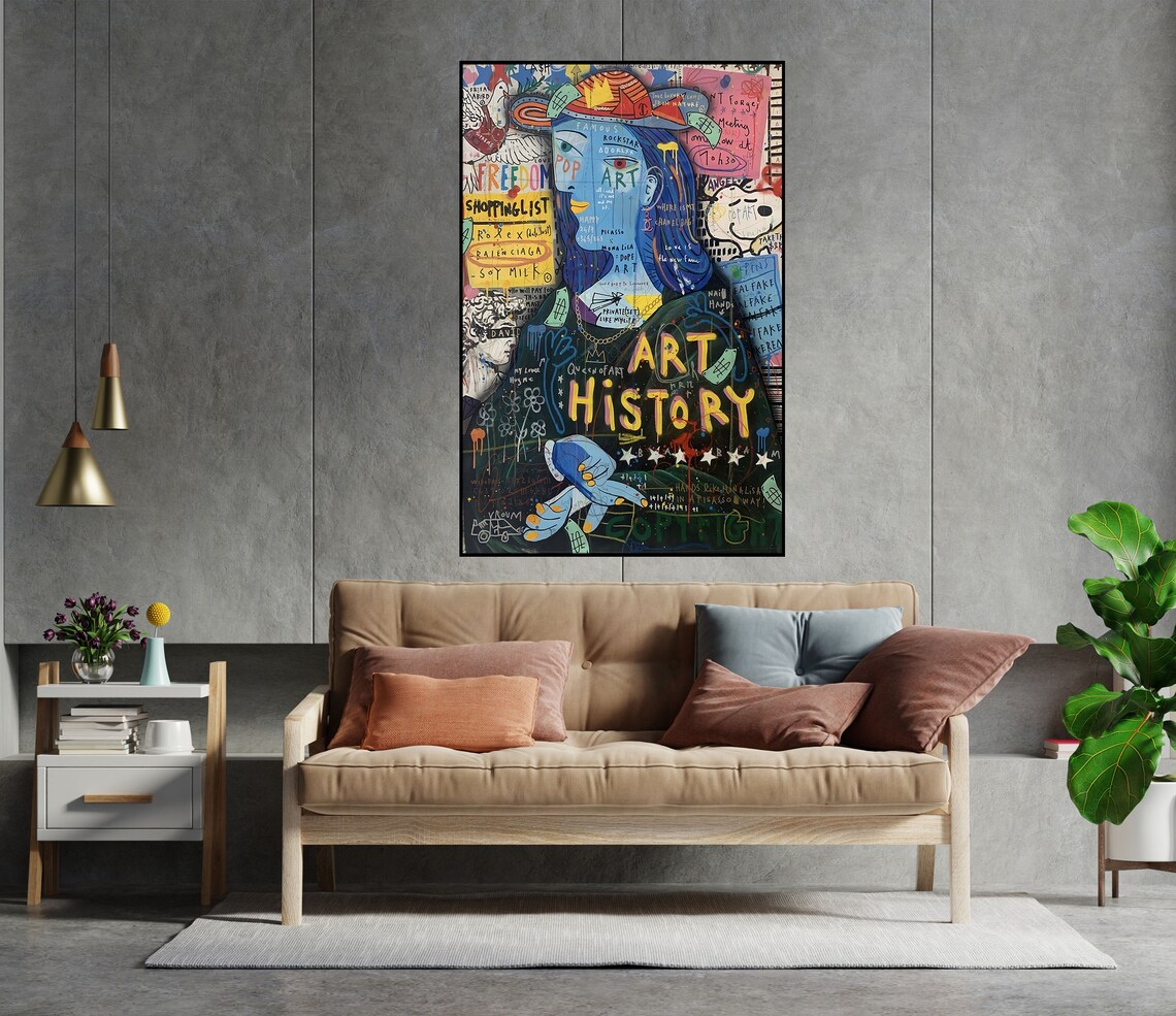 Picasso Mona Lisa Cubism Blue 100% Hand Painted Oil - Etsy