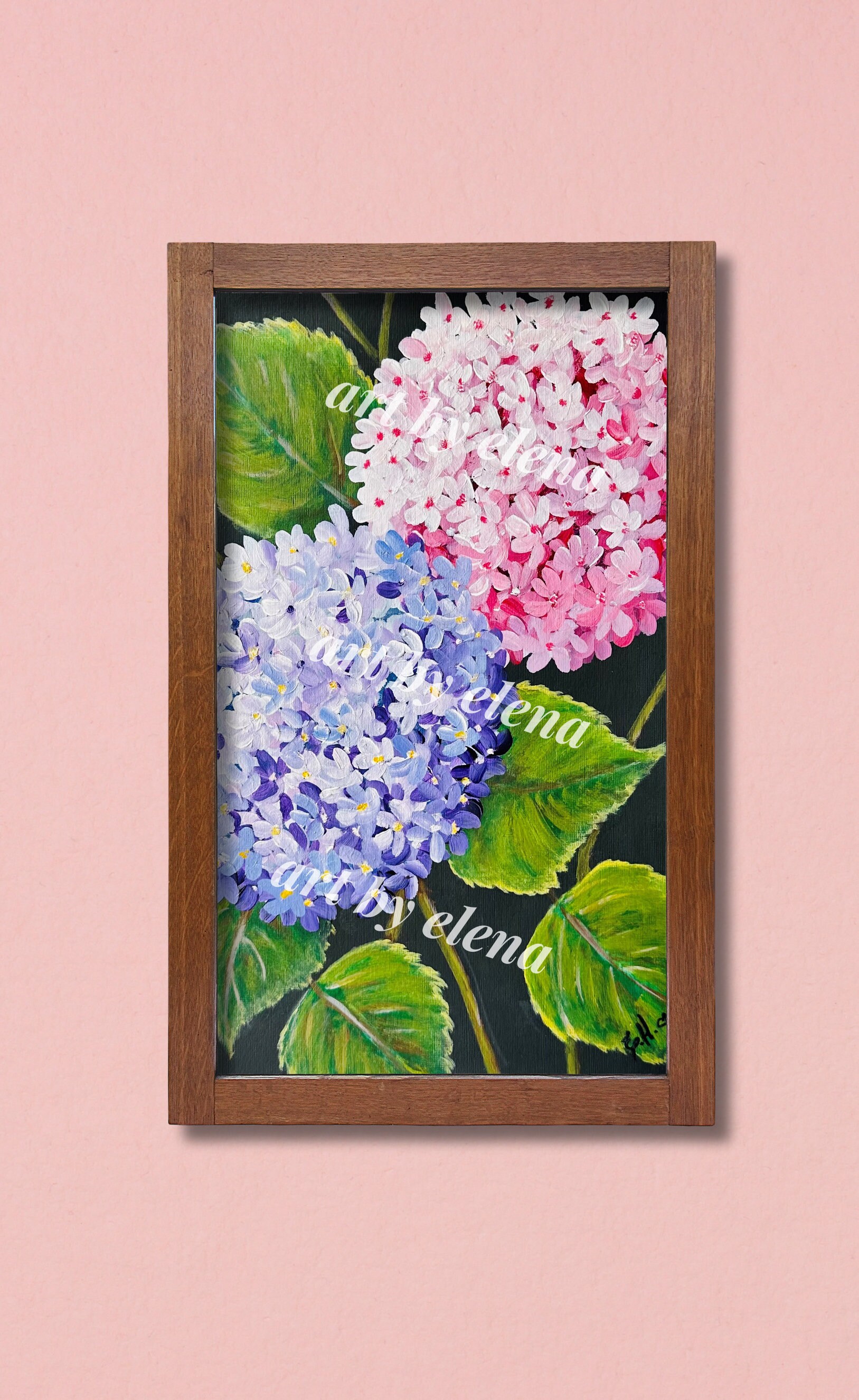 Printable Painting of Hydrangeas Digital Art Print Download - Etsy