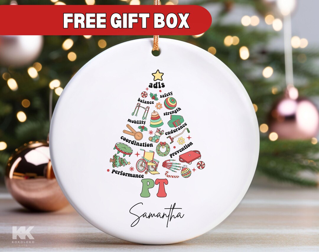Gift for Physical Therapist Ornament, Custom Physical Therapy Christmas ...
