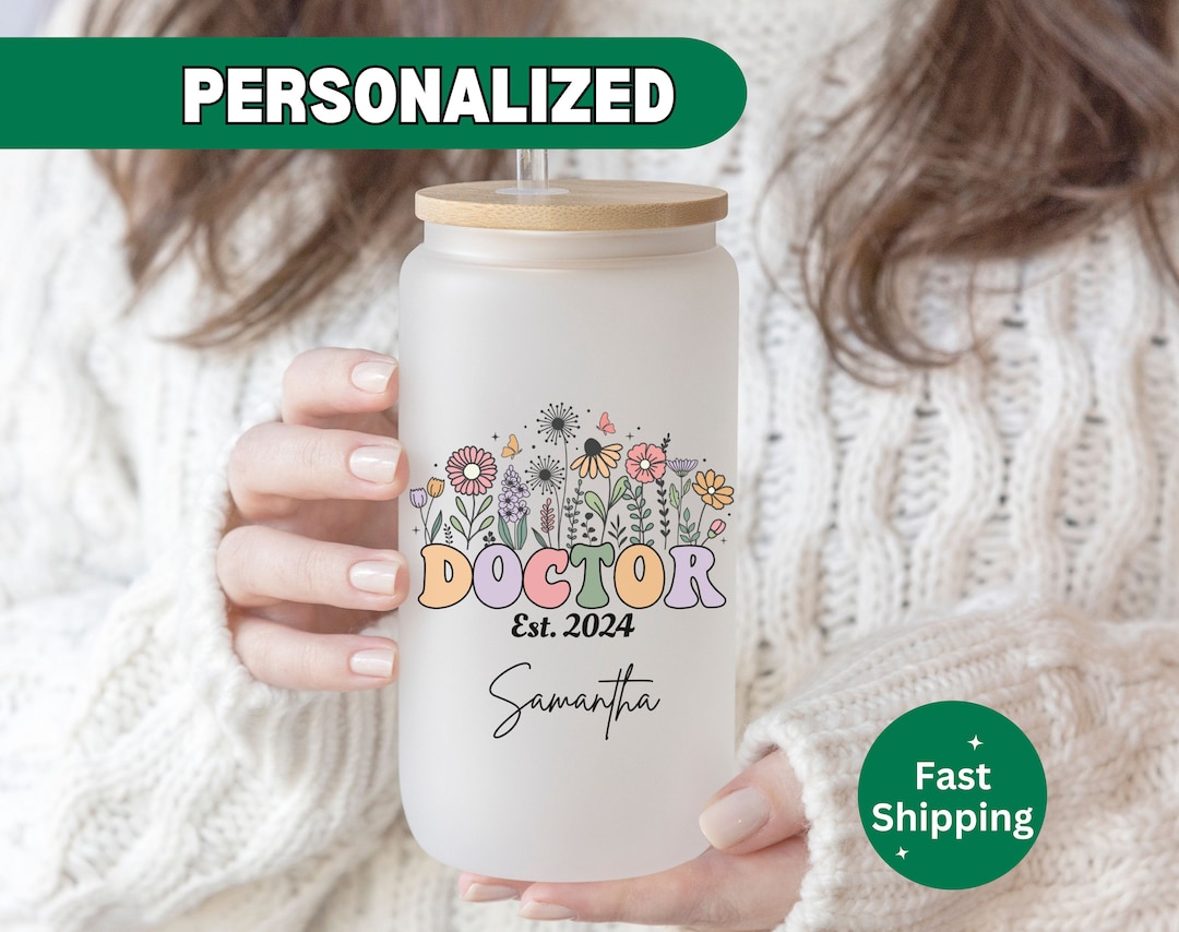 Personalized Doctor Glass Tumbler, Custom Doctor Gift, Future Doctor ...