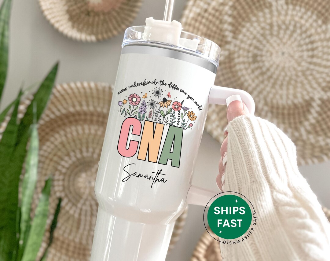 CNA Gift 40oz Tumbler the Difference You Make Personalized Certified ...