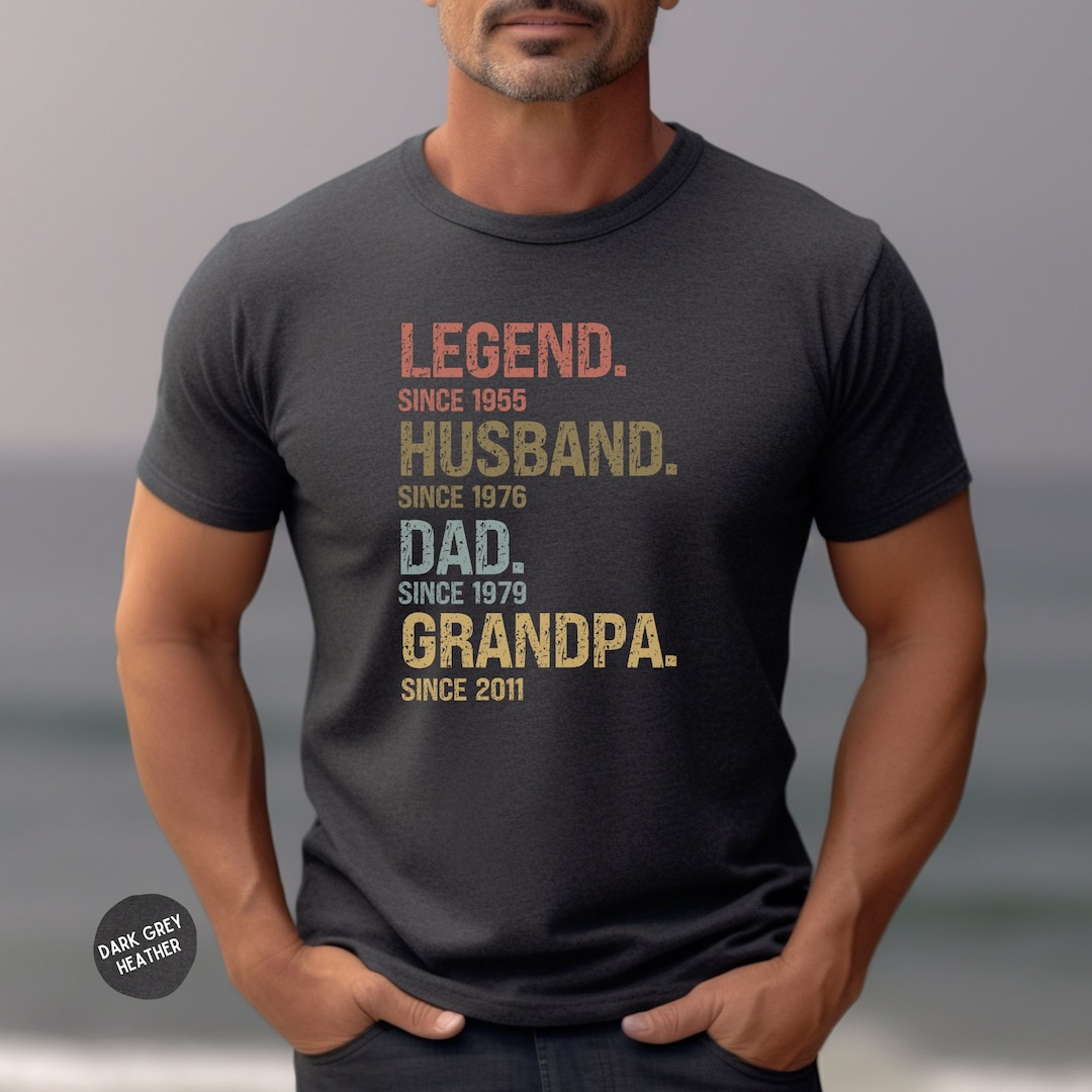 Legend Husband Dad Grandpa Custom Tshirt, Personalized Shirt, Gifts for ...