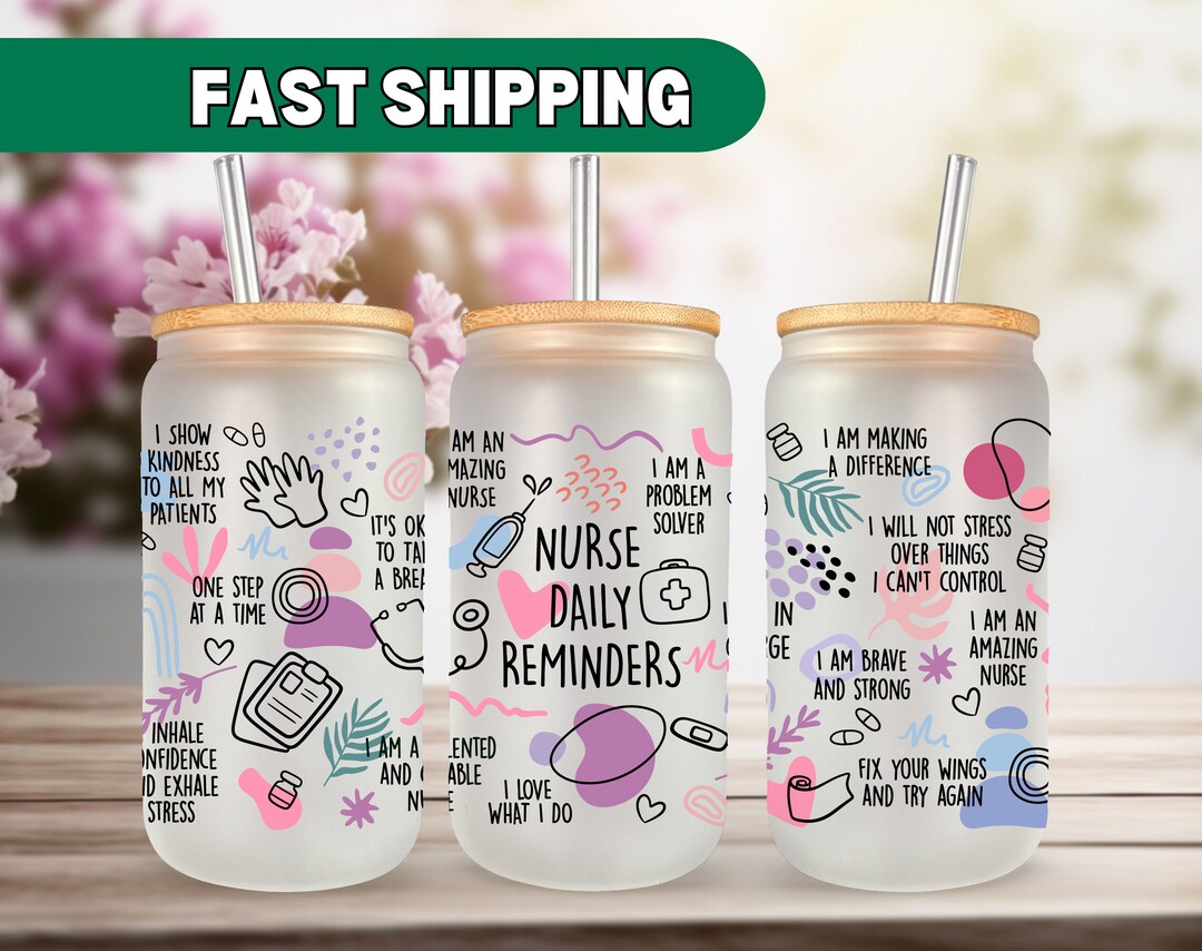 Nurse Daily Reminder Glass Tumbler, Nurse Appreciation Gift, Gift for ...
