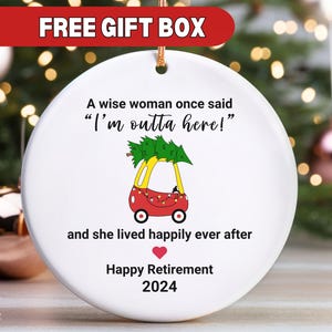 Funny Retirement Gift Personalized Retirement Ornament Custom Christmas ...