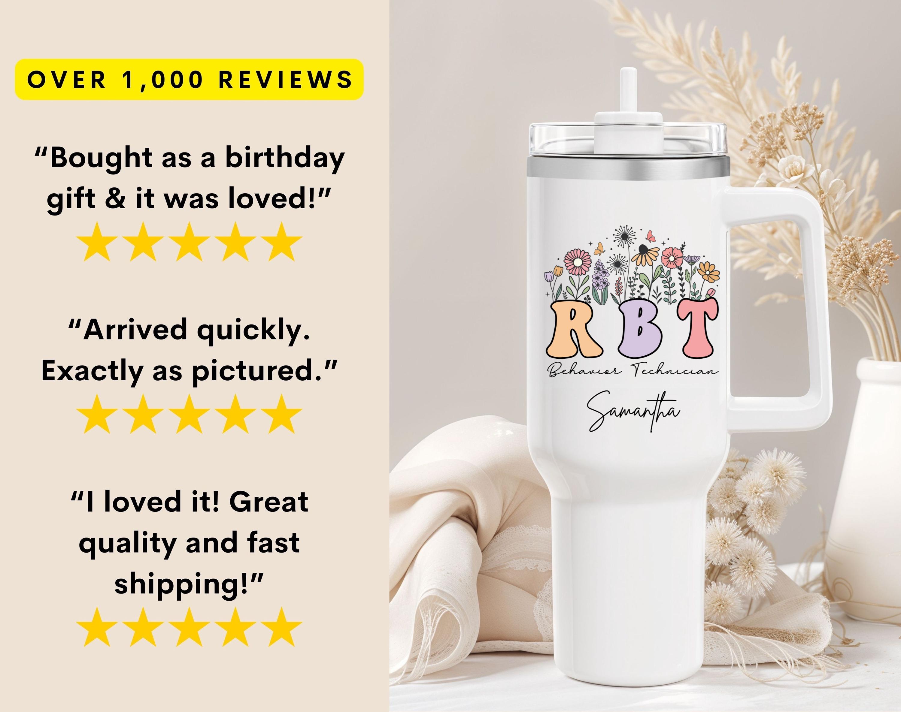 Personalized Rbt 40oz Tumbler Behavior Technician Gift ABA Therapist ...