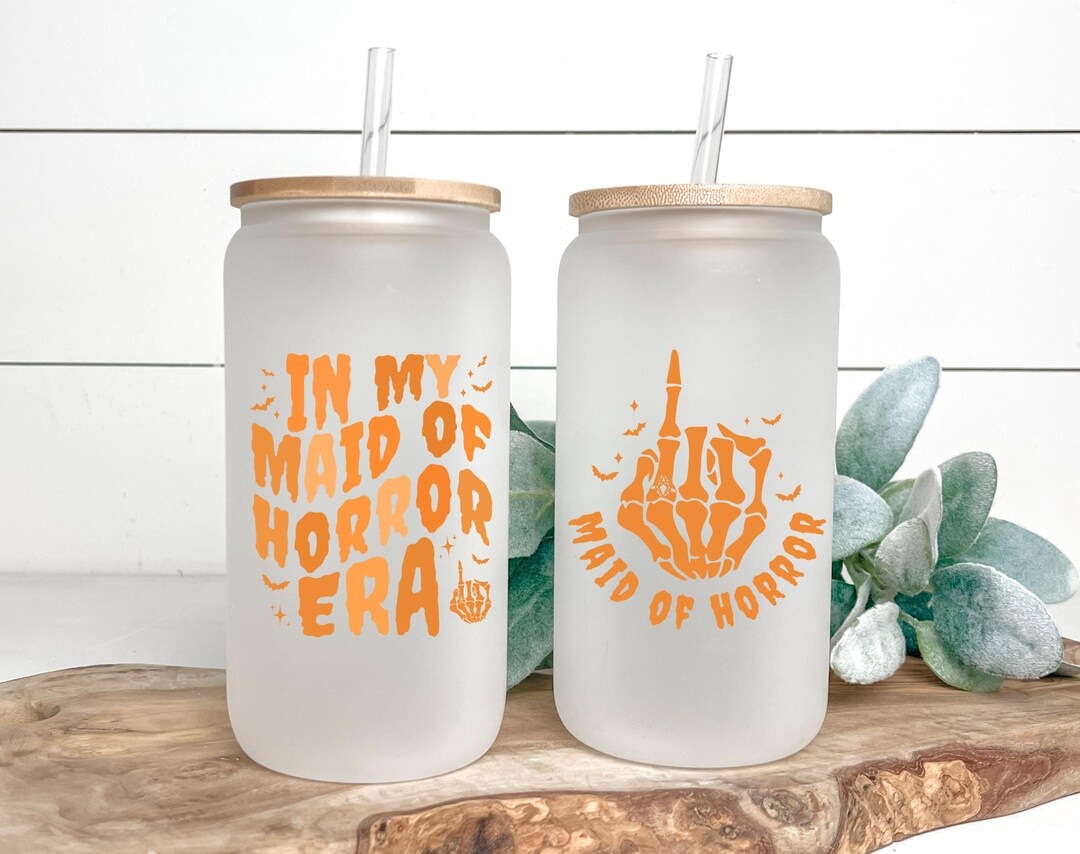 In My Maid of Horror Era Glass Tumbler, Halloween Maid of Honor Cup ...