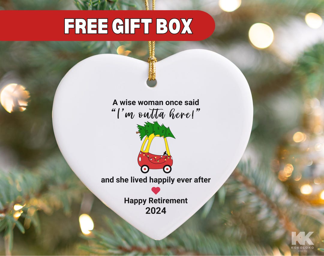 Funny Retirement Gift Personalized Retirement Heart Ornament Custom ...