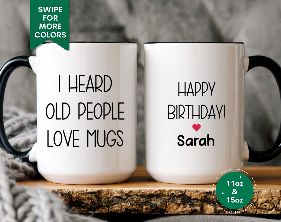 Funny Birthday Mug Custom Coffee Cup With Name Gift for 40th 50th 60th ...