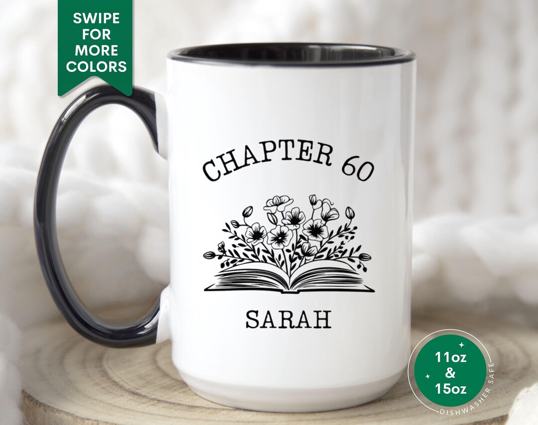 Custom 60th Birthday Gift, Chapter 60 Mug Personalized 60th Birthday ...