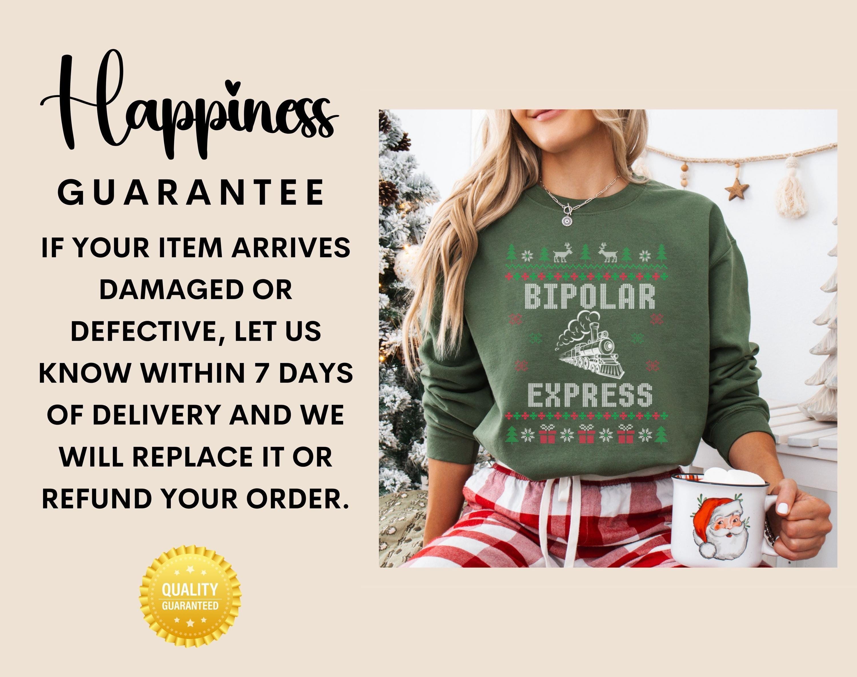 Bipolar Express Ugly Christmas Sweater, Funny Christmas Sweater Mental ...