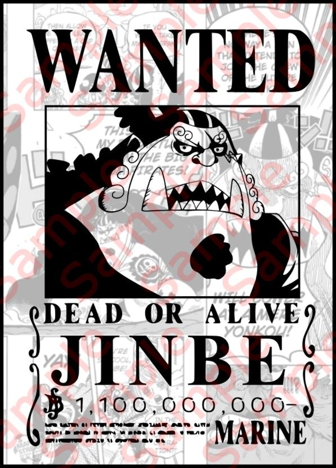 Jinbe Wanted Poster SVG PNG - Etsy Ireland