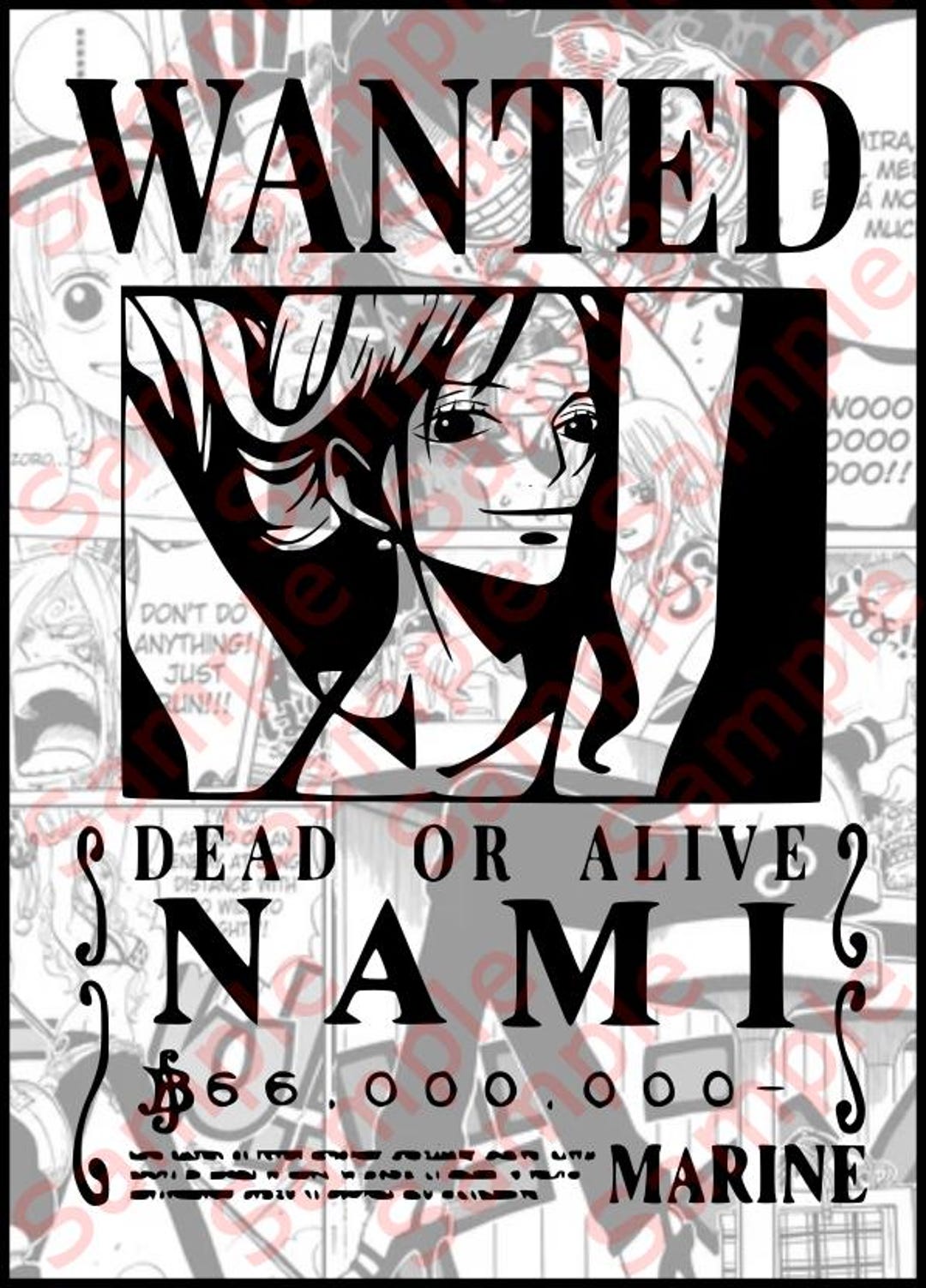 Nami Wanted Poster SVG PNG - Etsy