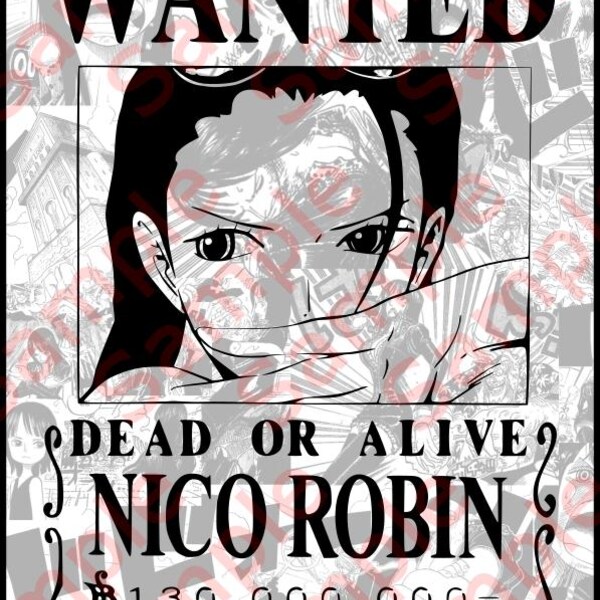 Nico Robin Wanted Poster - Etsy