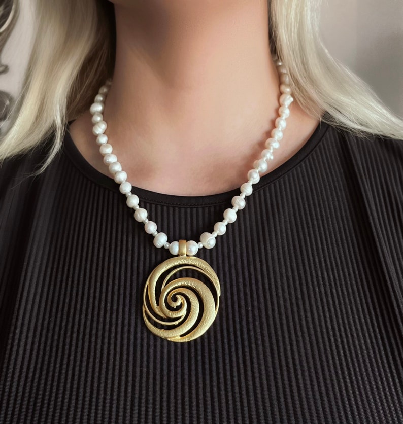 Freshwater Pearls Life Cycle Necklace 24 K Gold Filled - Etsy