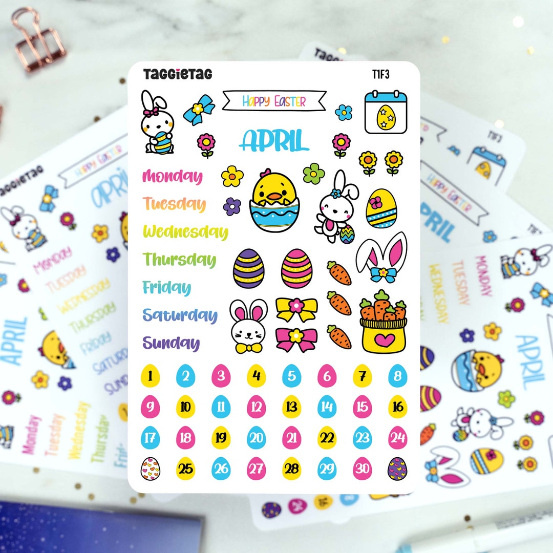 Sticker for Easter Planner Sticker Monthly Kit for Bullet Journal for ...