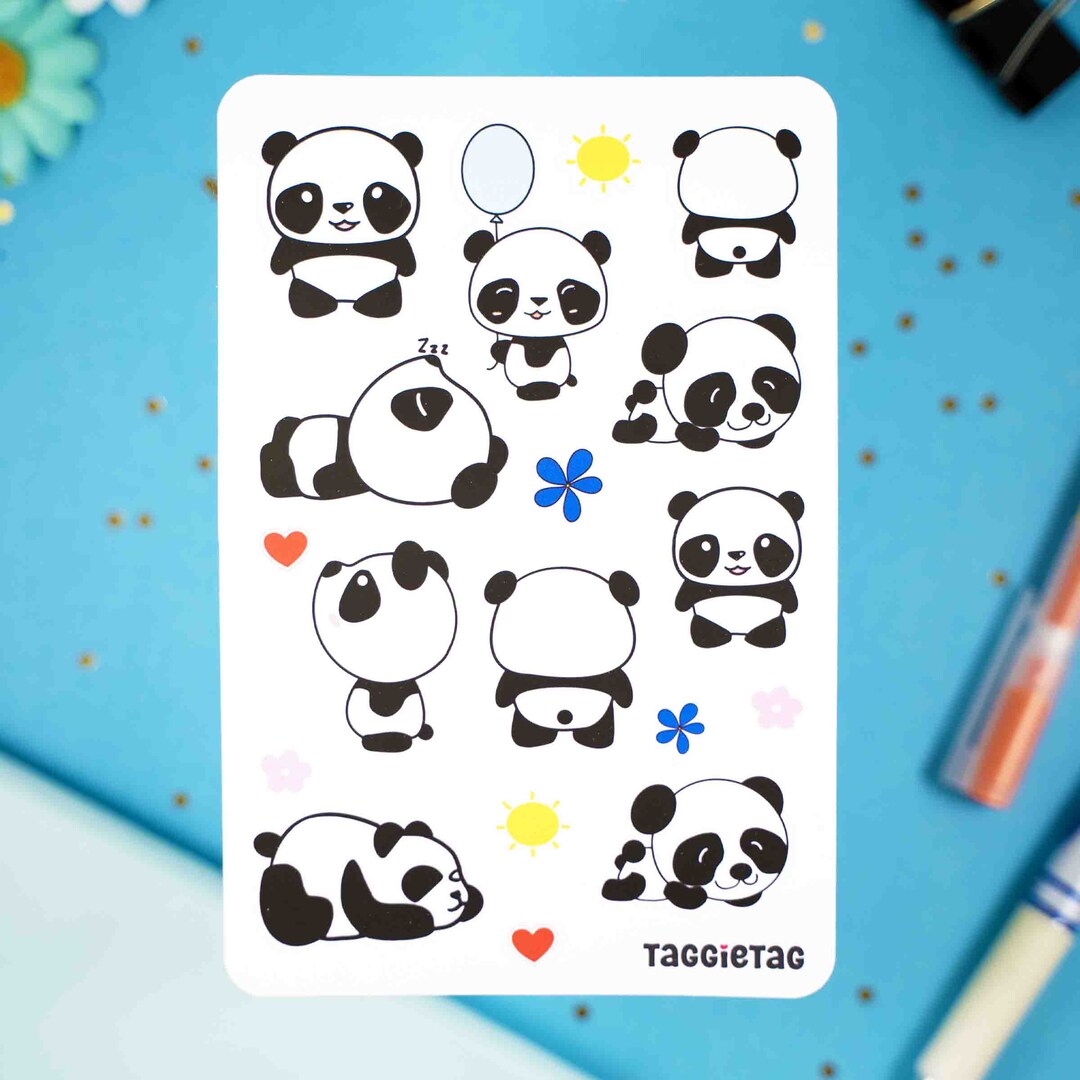 10 Cute Panda Planner Stickers Multiple Expression and Pose - Etsy
