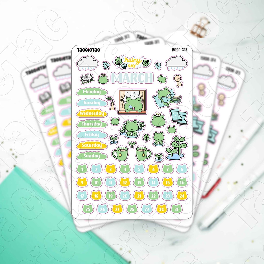 March Planner Stickers for Bullet Journal Monthly Kit Stickers ...