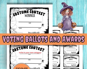Pumpkin Decorating Contest Ballot, Halloween Voting Ballot, Blank ...
