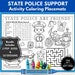 State Police Support Activity Coloring Placemats / Law Enforcement ...