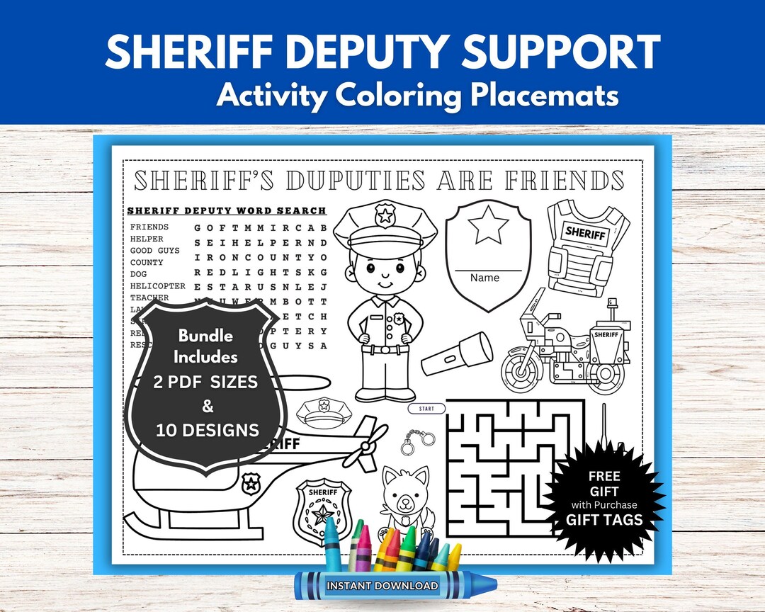 Sheriffs Deputy Coloring Pages, Police Support Activity Coloring ...