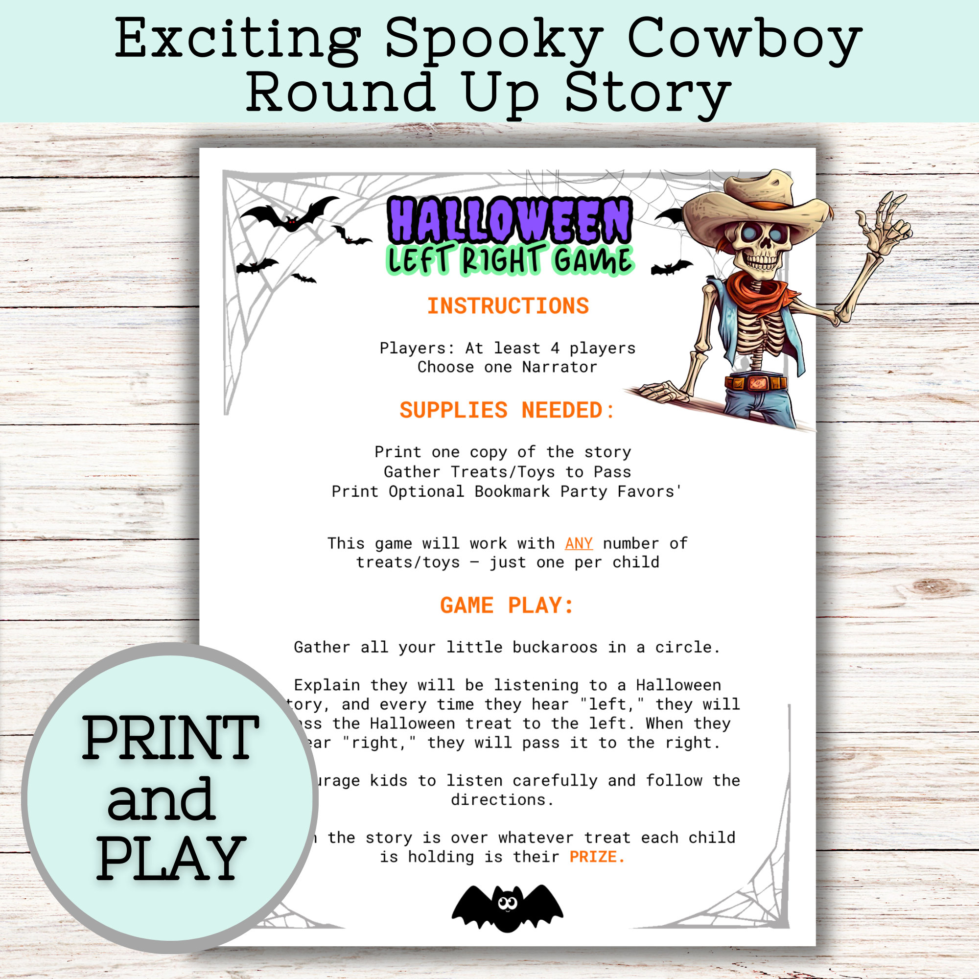 Halloween Left Right Game, Left Right Halloween Story Game, Halloween ...